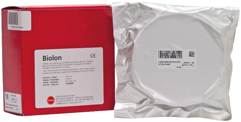 Biolon Packung 20 Stück klar-transparent, Ø 120 mm, Stärke 2 mm | du107953
